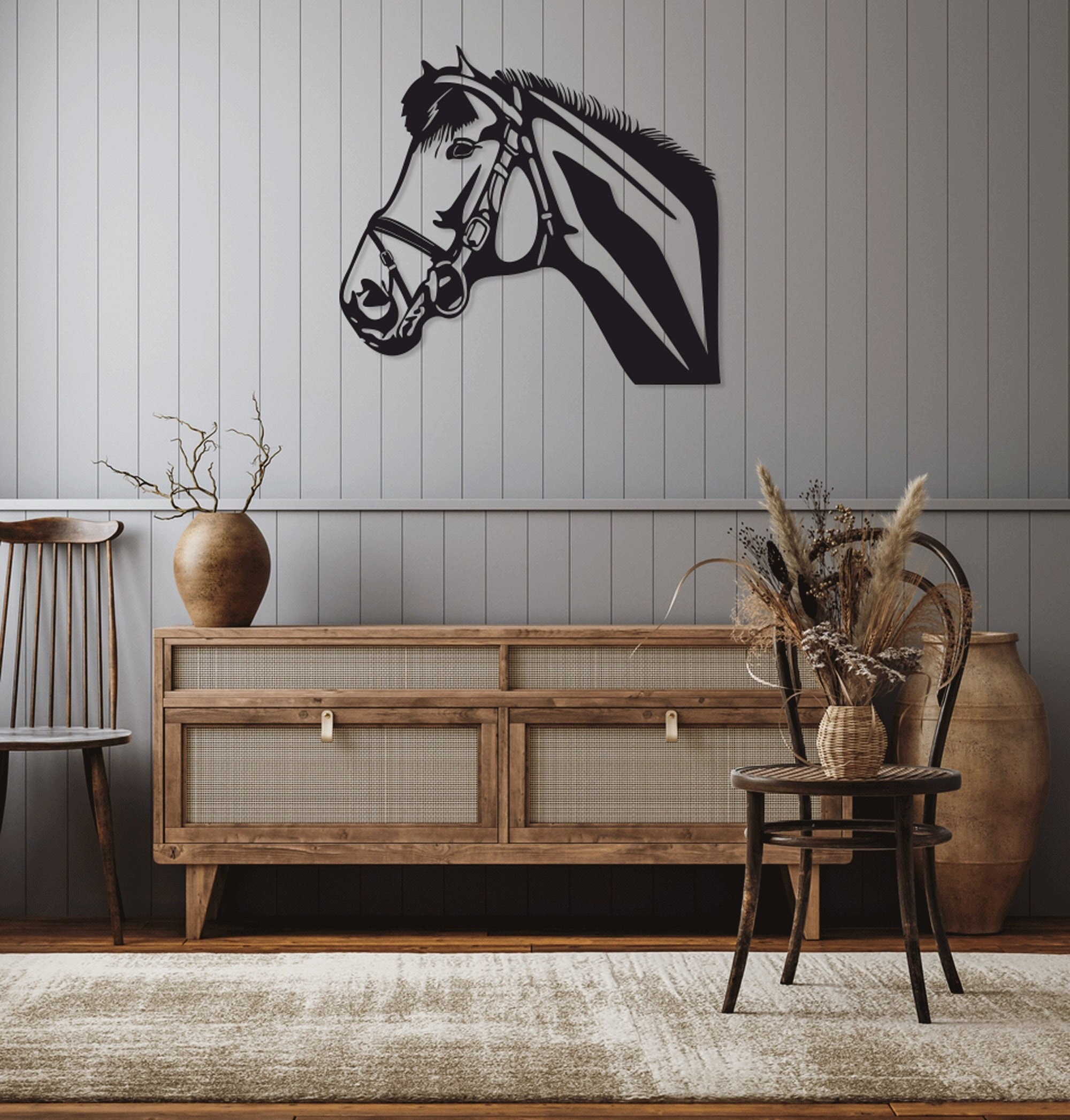 Horse Horses Laser Cut Svg Dxf Files Wall Sticker Engraving - Etsy