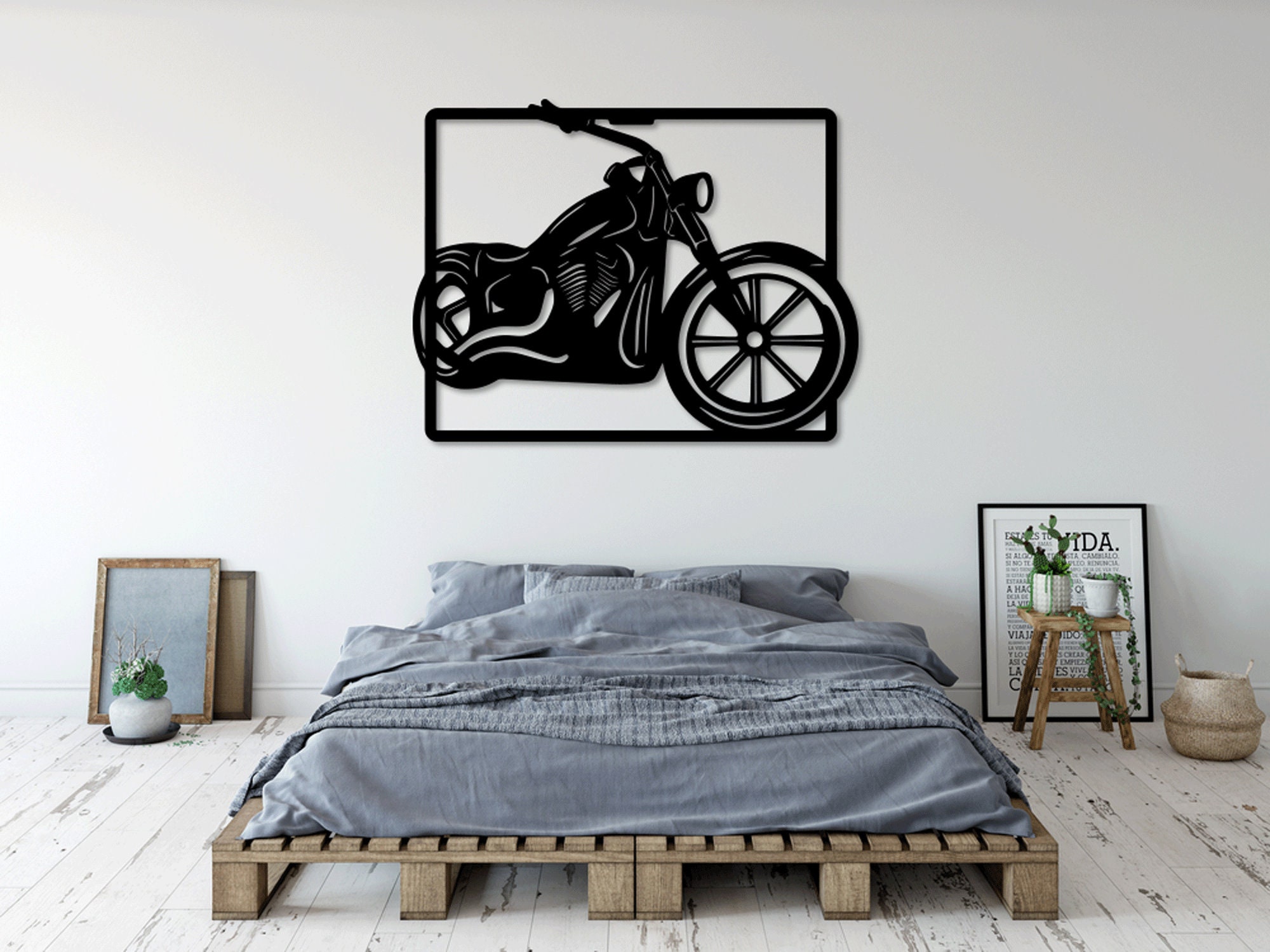 Motorcycle Chopper Laser Cut Svg Dxf Pdf Glowforge Files Wall Sticker ...