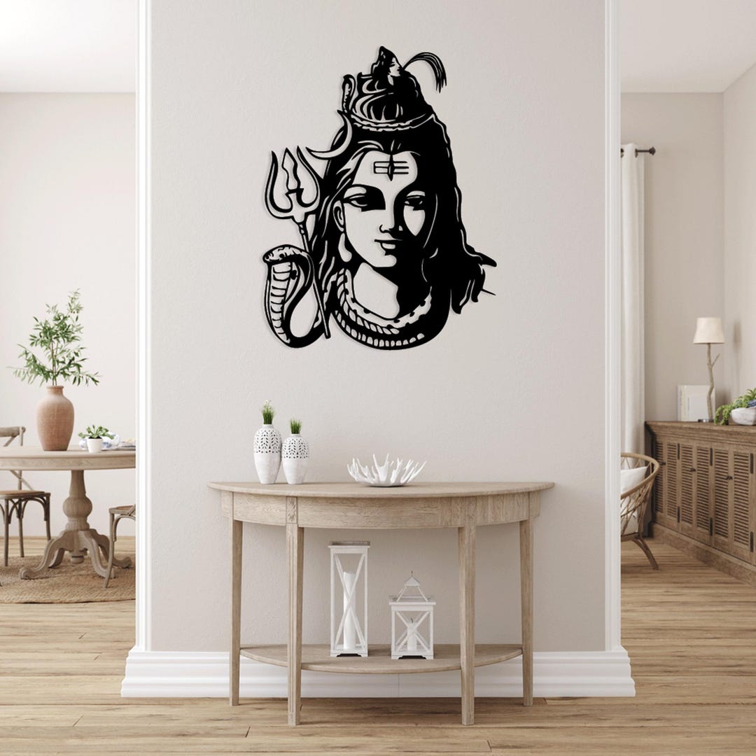 Indian God Lord Shiv Shiva Laser Cut Svg Dxf Files Sticker Engraving Silhouette Template Cnc ...