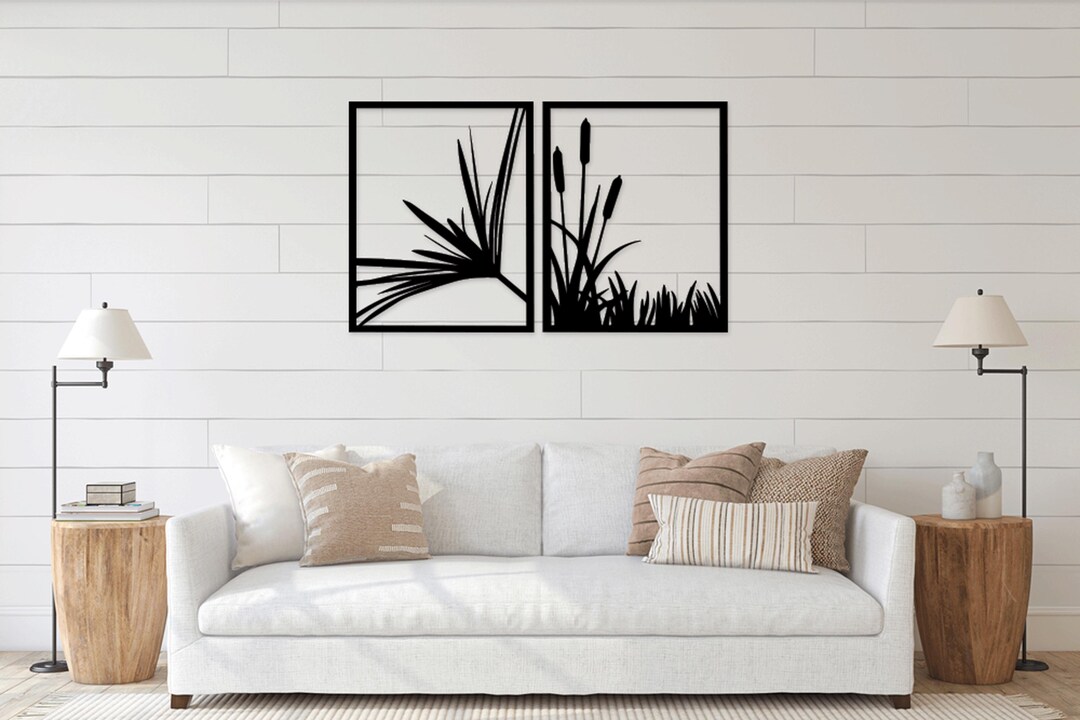 Reeds Stream Laser Cut Dxf Glowforge Files Wall Sticker Engraving Decal ...