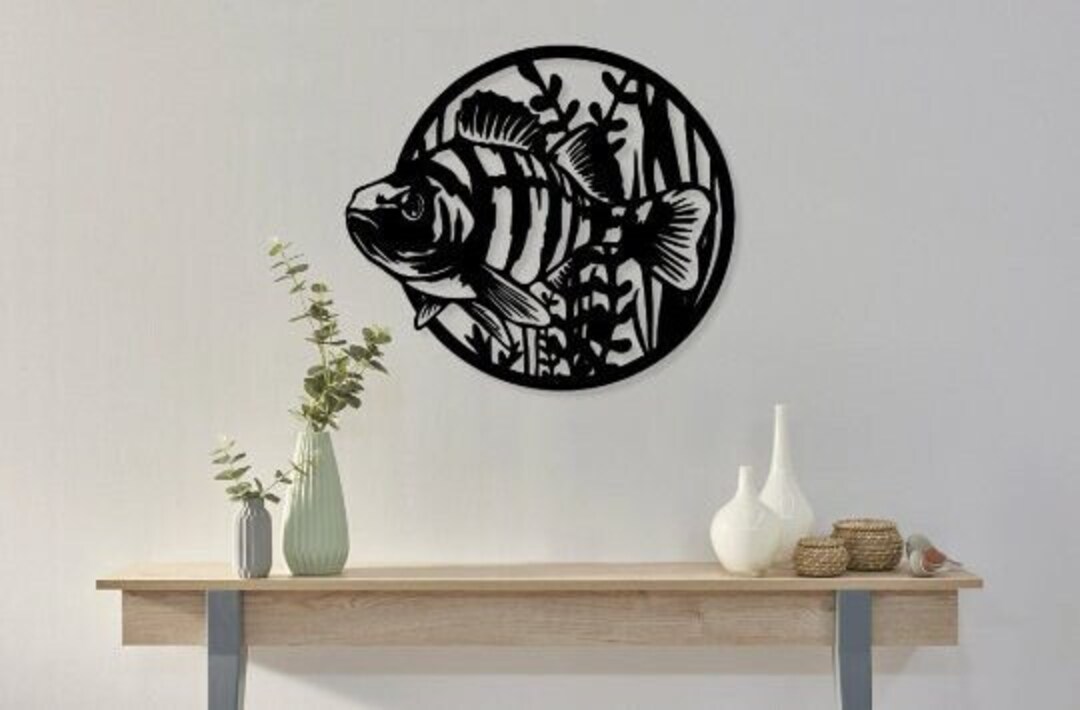 Fish Sea Ocean Laser Cut Svg Dxf Files Wall Sticker Decal - Etsy