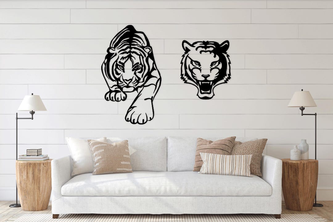 Tiger Laser Cut Wall Art File – SVG DXF for CNC - Etsy