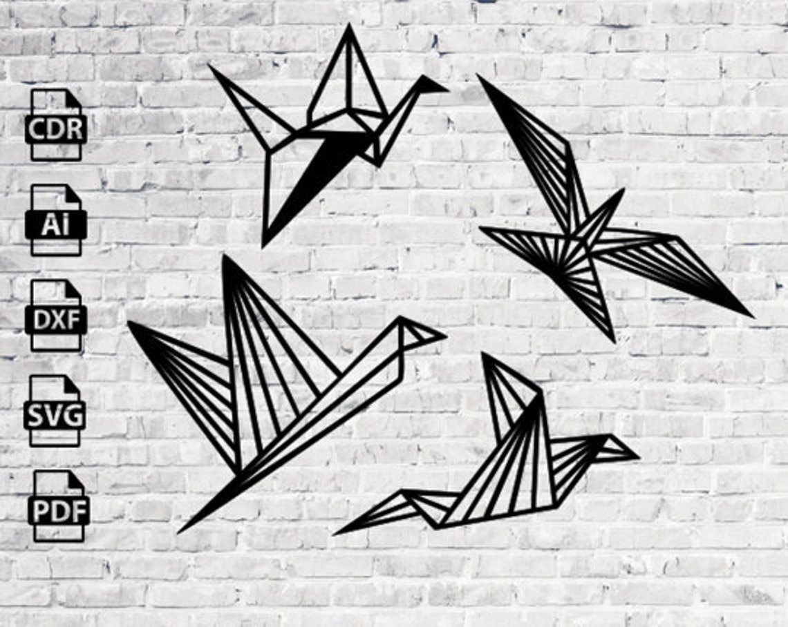 Birds Laser Cut Svg Dxf Files Wall Sticker Engraving Decal - Etsy