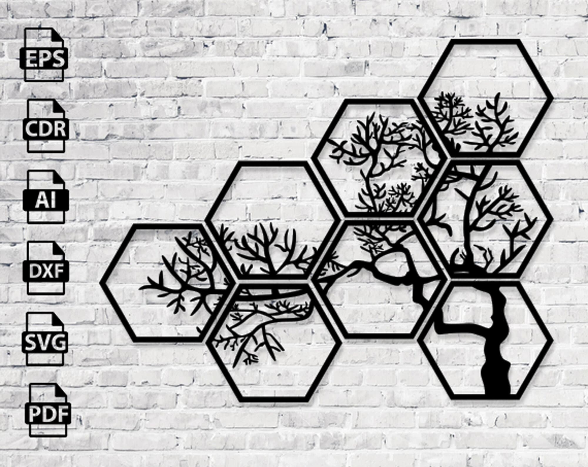 Tree Branch Laser Cut Svg Dxf Files Wall Sticker Engraving - Etsy