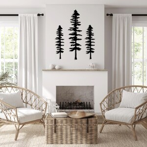 Windswept Pine Tree Laser Cut Svg Dxf Files Wall Sticker Engraving ...