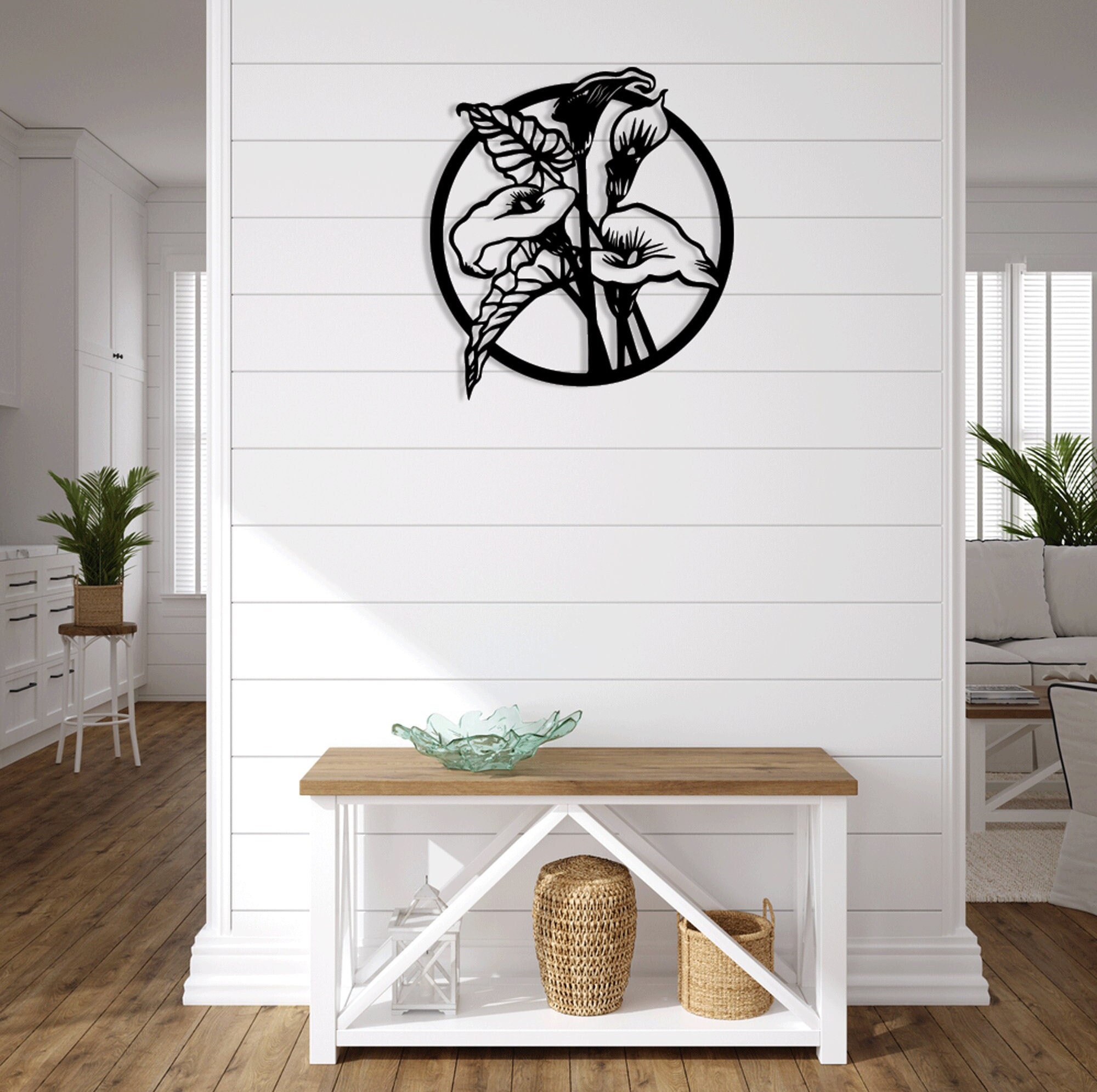 Lily Flowers Laser Cut Svg Dxf Glowforge Files Wall Sticker Engraving ...