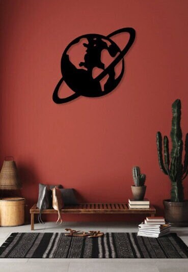 Saturn World Globe Planet Laser Cut Svg Dxf Files Wall Sticker - Etsy