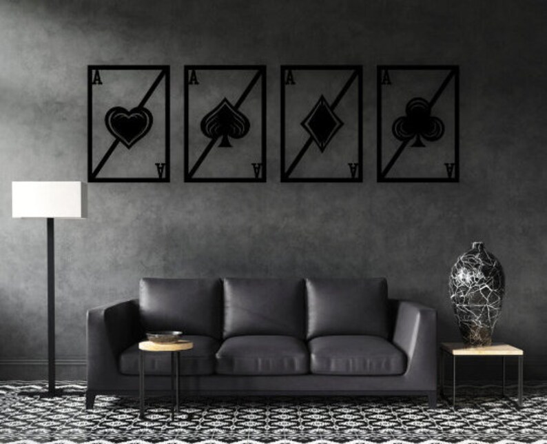 Ace Card Deck of Cards Laser Cut Svg Dxf Files Wall Sticker Engraving ...