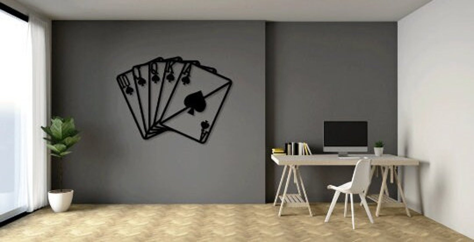 Card Deck of Cards Laser Cut Svg Dxf Files Wall Sticker - Etsy