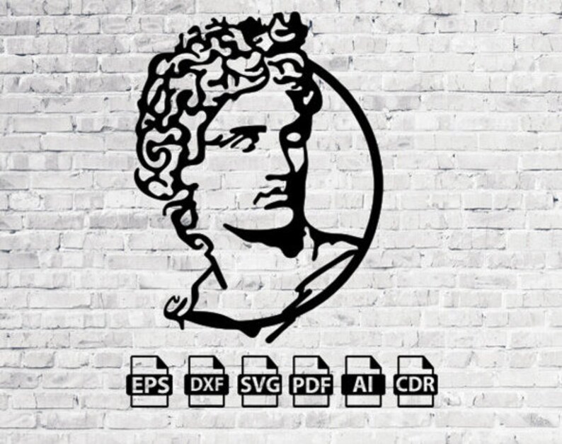 Apollon Greek Mythology Laser Cut Svg Dxf Files Wall Sticker Engraving ...