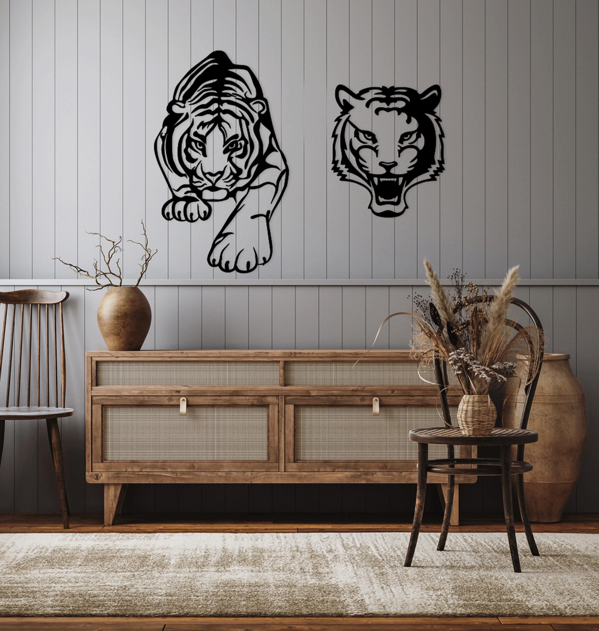 Tiger Laser Cut Wall Art File – SVG DXF for CNC - Etsy