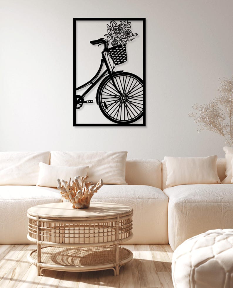 Bike Bicycle Laser Cut Svg Dxf Files Wall Sticker Engraving Decal ...