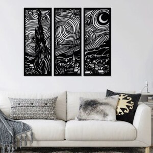 Starry Night Vincent Van Gogh Laser Cut Svg Dxf Files Wall Sticker ...