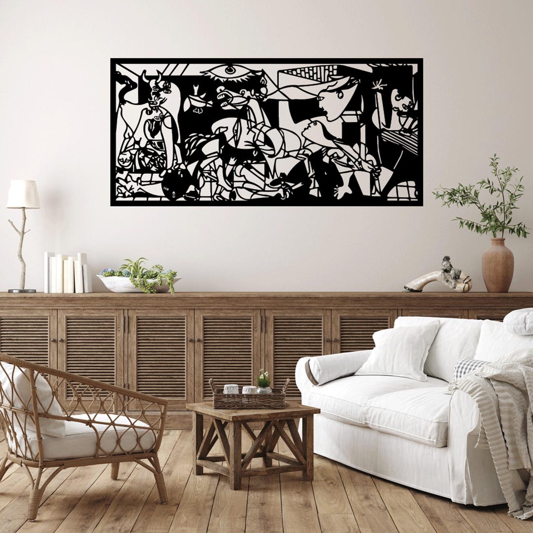 Guernica Pablo Picasso Laser Cut Files Wall Sticker Engraving ...