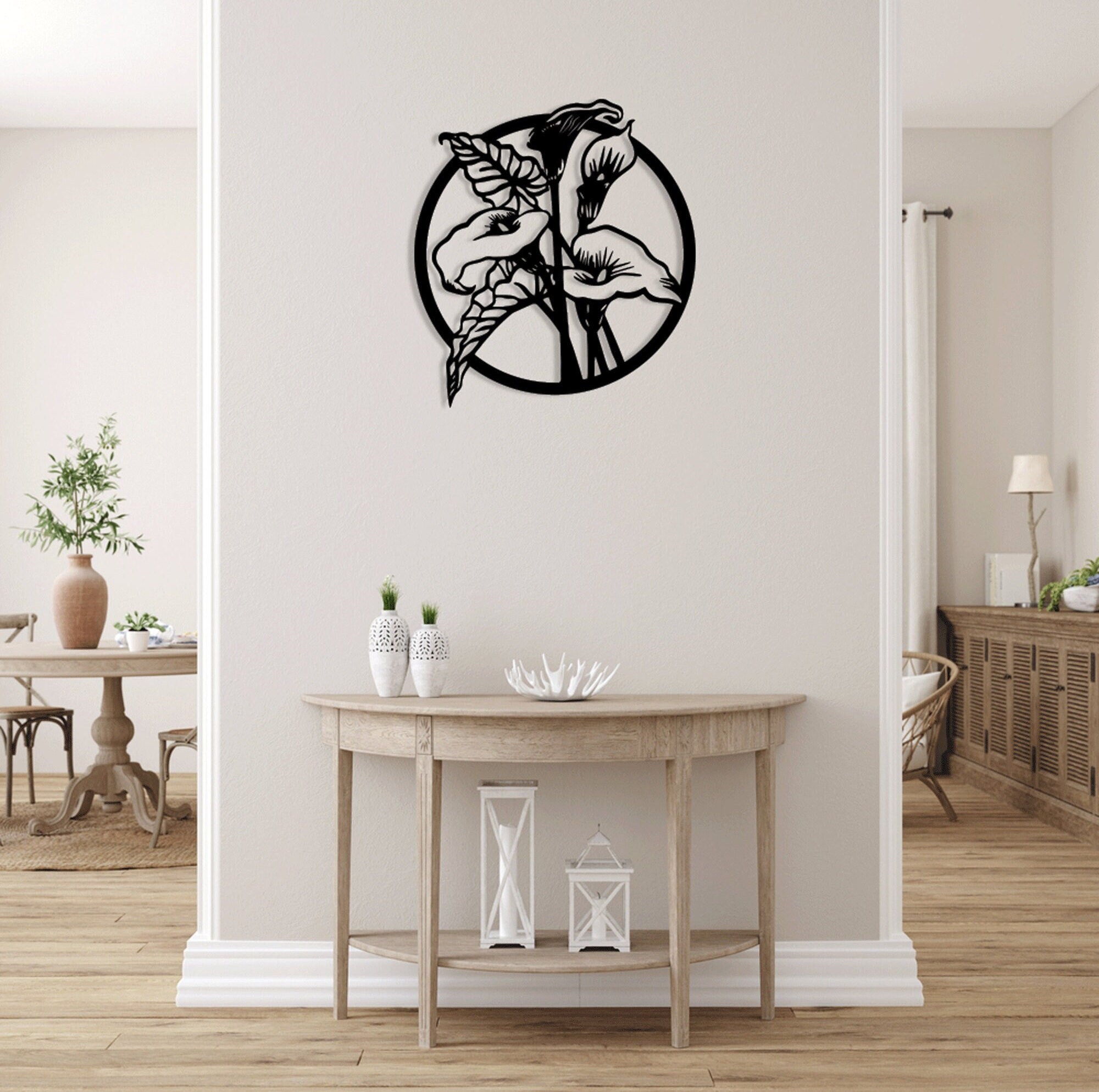 Lily Flowers Laser Cut Svg Dxf Glowforge Files Wall Sticker Engraving ...