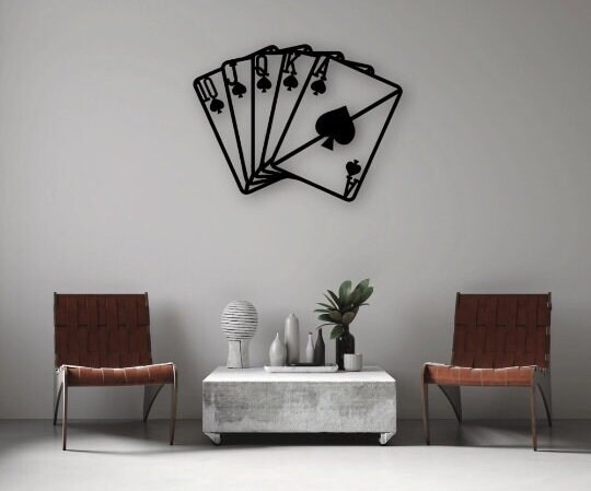 Card Deck of Cards Laser Cut Svg Dxf Files Wall Sticker - Etsy