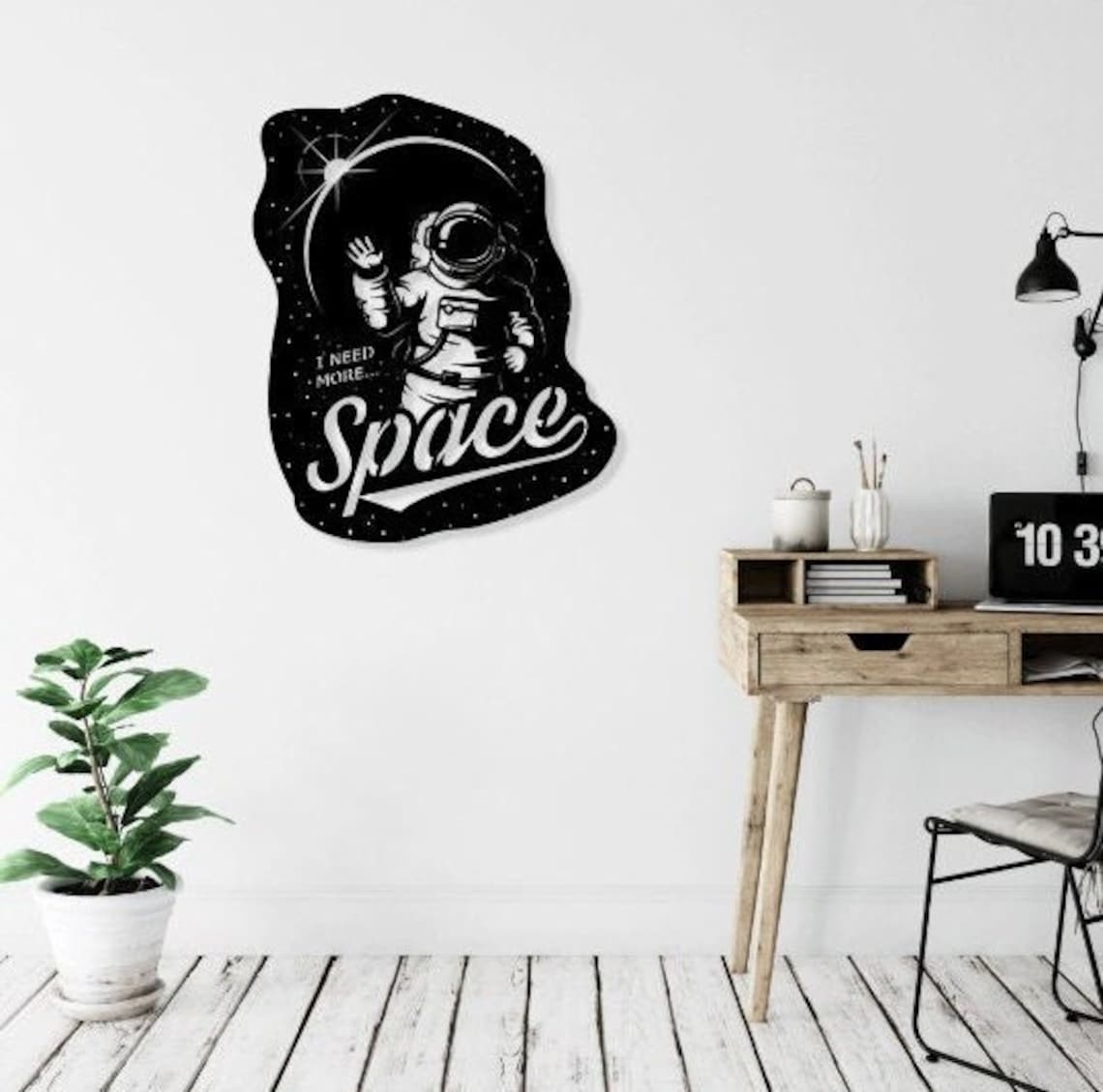 Space Astronaut Planet Laser Cut Svg Dxf Files Wall Sticker - Etsy