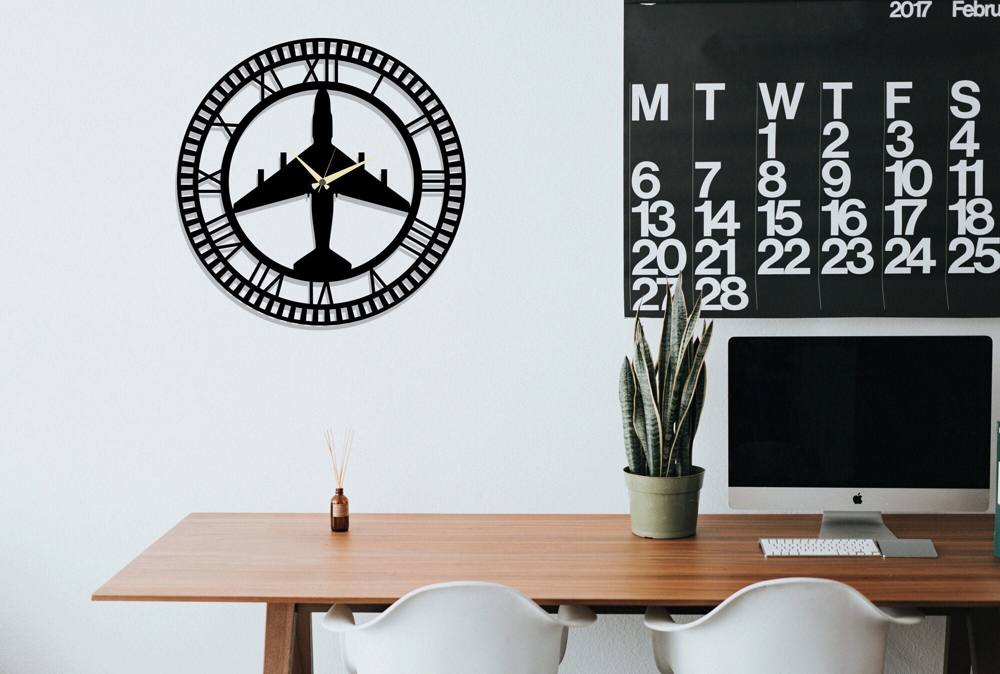 Aeroplane Aircraft Plane Wall Clock Face Set SVG Watch Models Wall ...