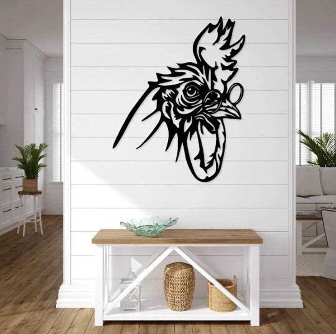 Rooster Chicken Laser Cut Svg Dxf Files Wall Sticker Engraving ...