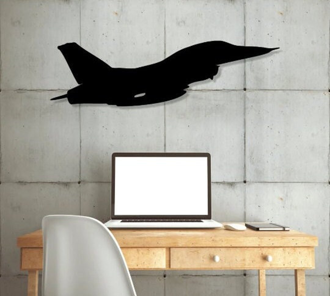 Combat War Plane F4 F16 Aircraft Laser Cut Svg Dxf Files Wall Sticker ...