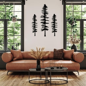 Windswept Pine Tree Laser Cut Svg Dxf Files Wall Sticker Engraving ...