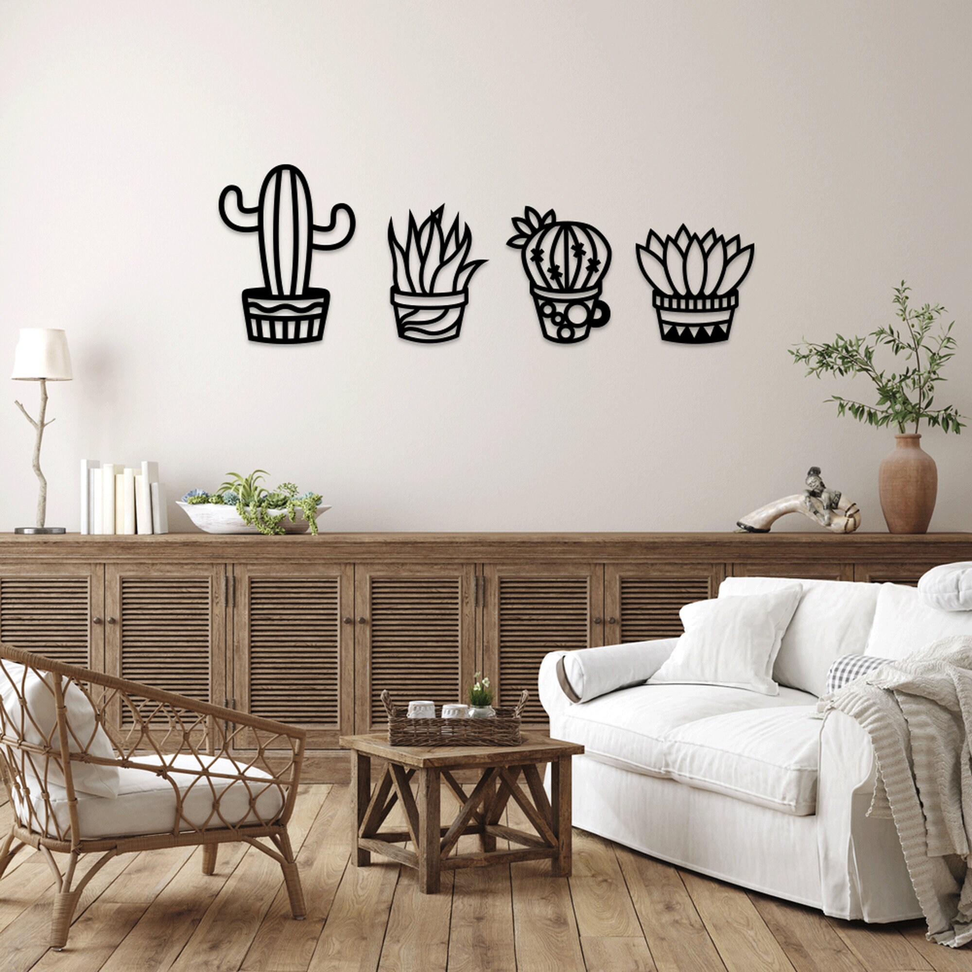 Cactus Desert Laser Cut Svg Dxf Files Wall Sticker Engraving Decal ...
