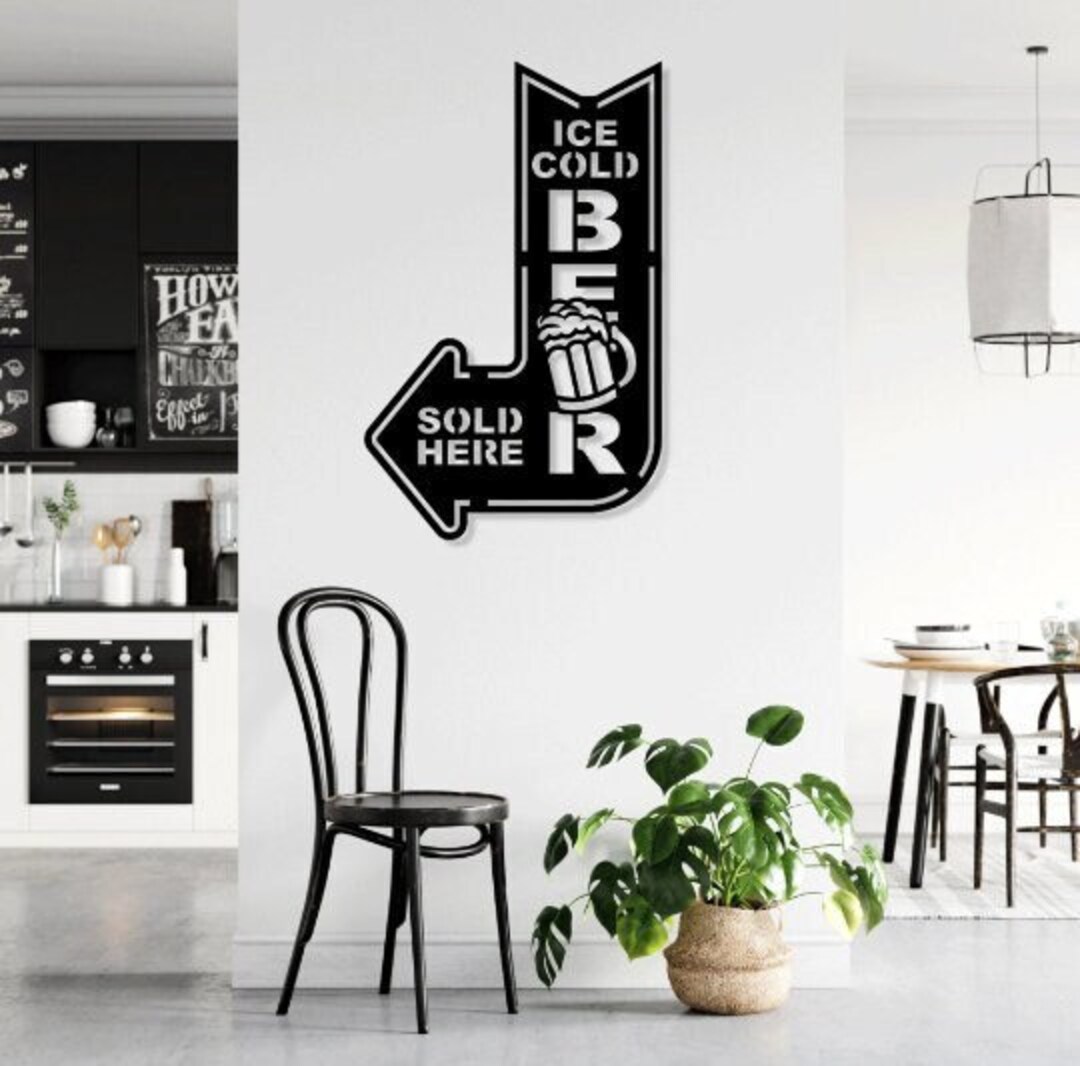 Beer Design Laser Cut Svg Dxf Files Wall Sticker Engraving Decal ...