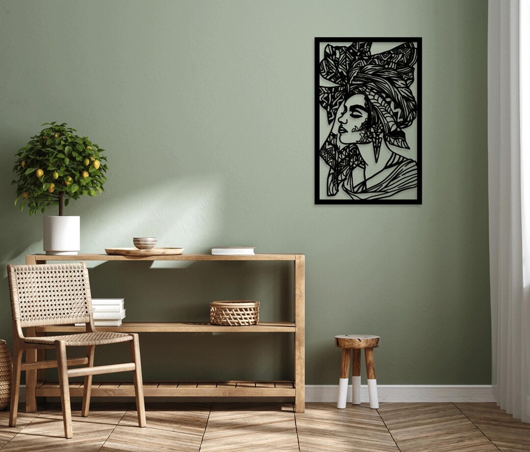 Aboriginal Woman Women Line Art Laser Cut Files Dxf Pdf Svg Wall ...