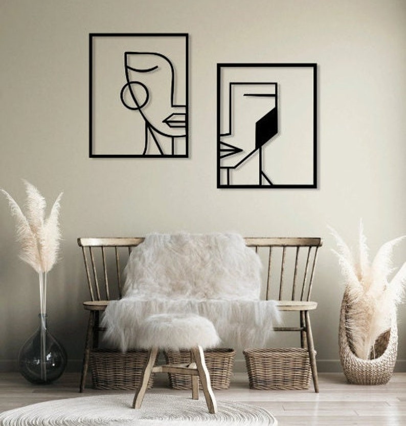 Geometric Face Laser Cut Svg Dxf Files Wall Sticker Decal - Etsy