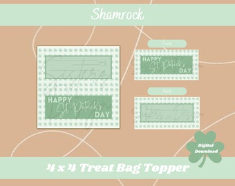 Easter Treat Bag Topper Printable, 4"& 4" Party Favor Tag, Easter Gift ...