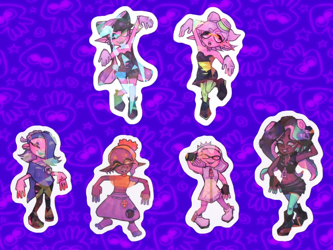 Holographic Splatoon Idol Vinyl Stickers (splatoon 1, 2, and 3) - Etsy