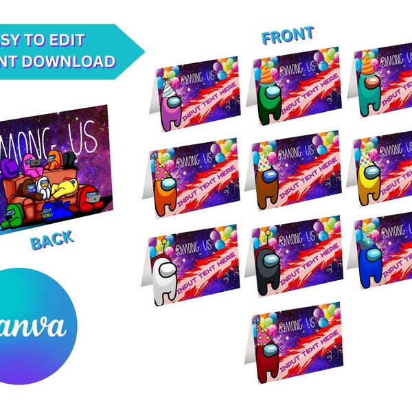 Digital Template Among Us Party - Etsy