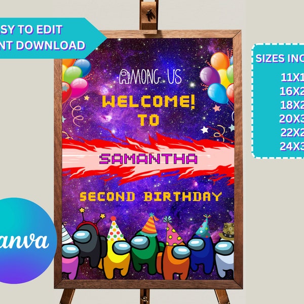 Among Us Birthday Banner - Etsy