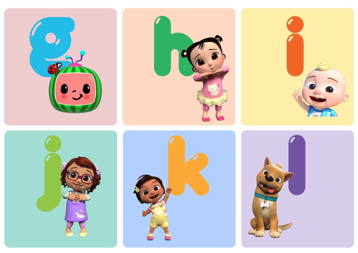 Printable Educational Abcs Flashcards Learn ABC Cocomelon - Etsy