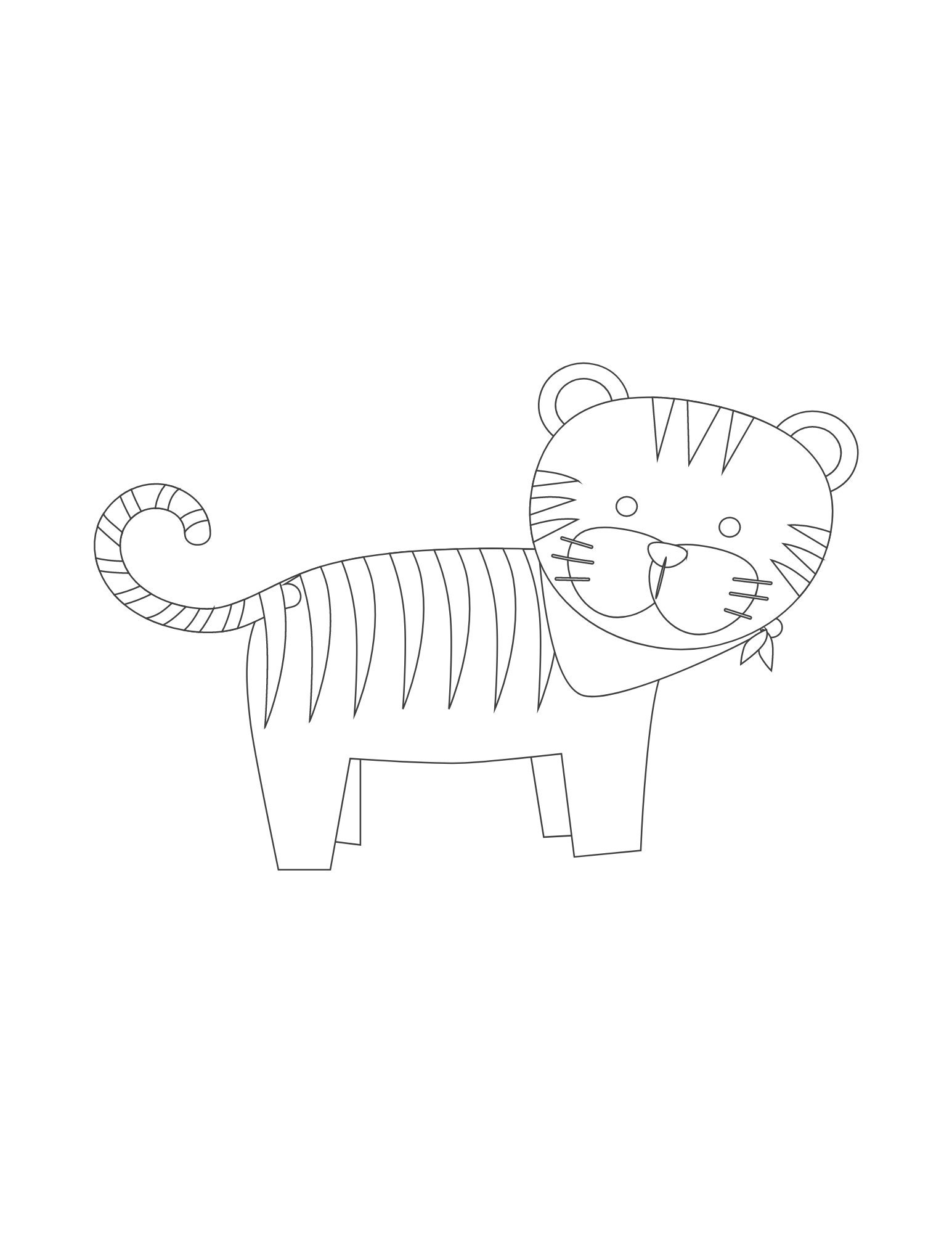 10 Page Zoo Animal Coloring Book, 10 Printable Zoo Elements Coloring ...