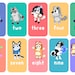 1-100 Bluey Educational Flashcards - Teach Counting With Bluey and ...