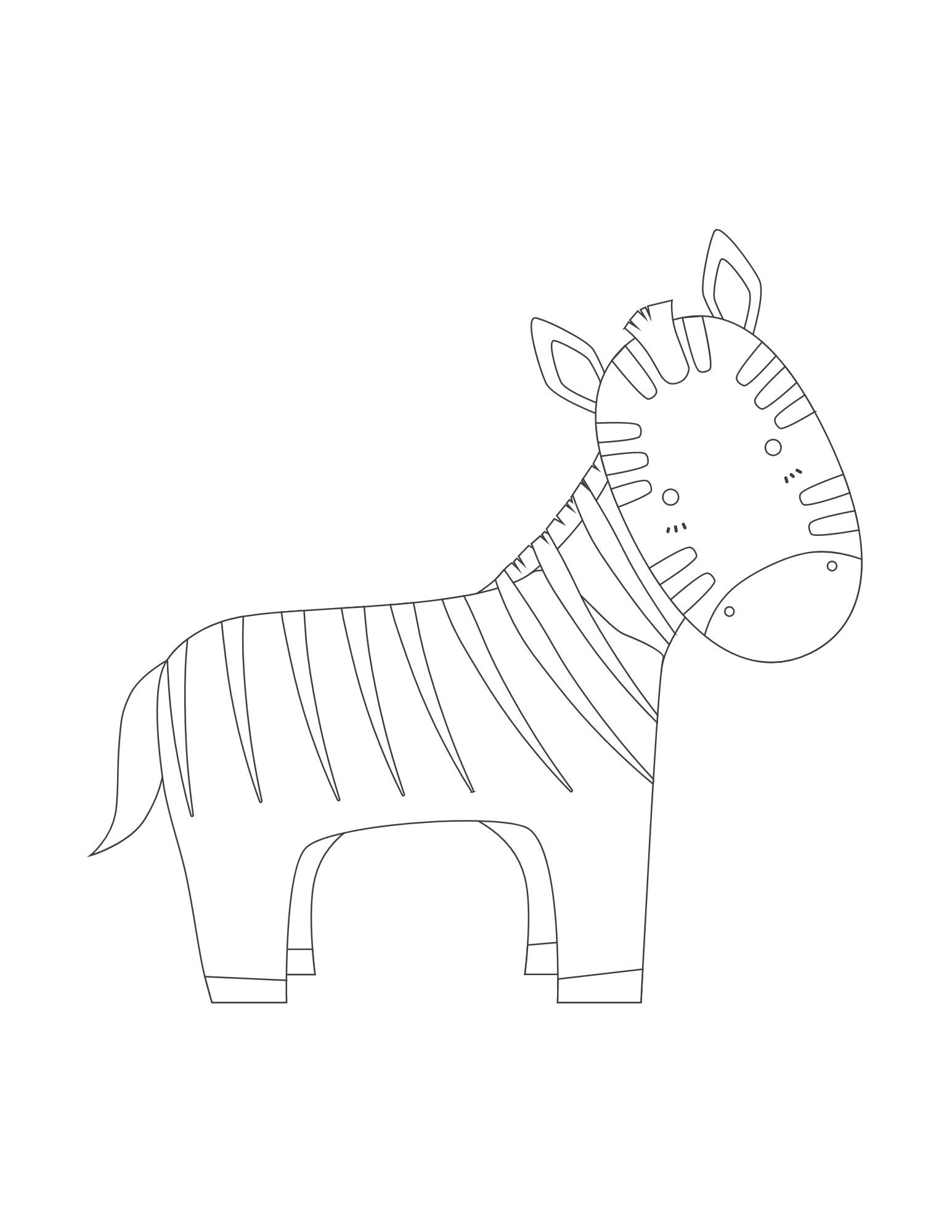 10 Page Zoo Animal Coloring Book, 10 Printable Zoo Elements Coloring ...