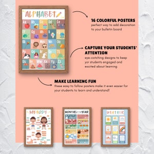 Boho Educational Posters Bundle | Days of the Week | Months of the Year ...