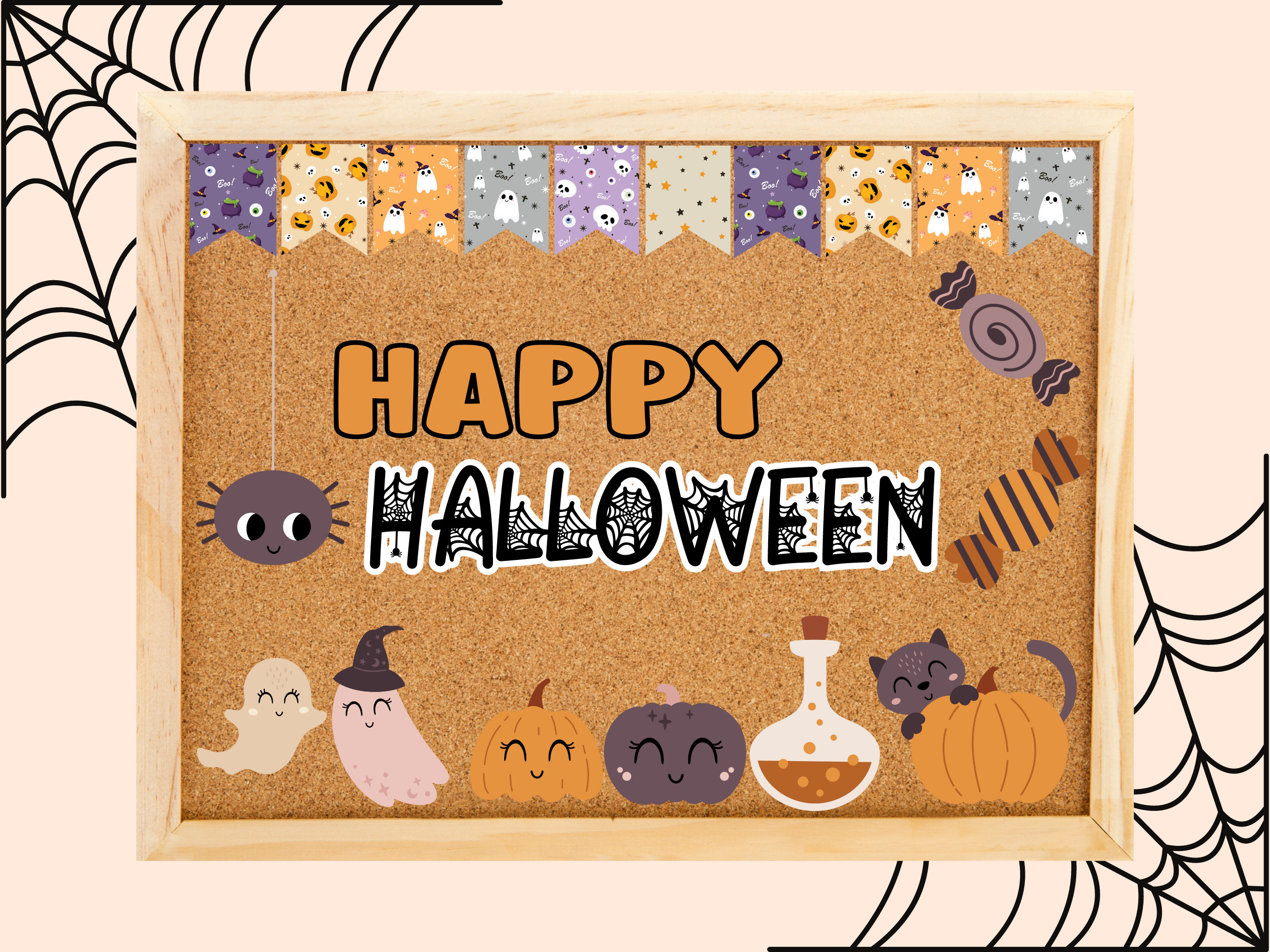 Halloween Bulletin Board Kit, Spooky Season, Boo Crew, Holiday ...