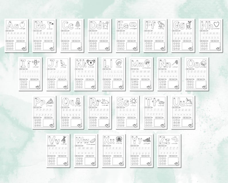 26 Alphabet Worksheets | Alphabet Tracing Worksheets | Preschool and ...