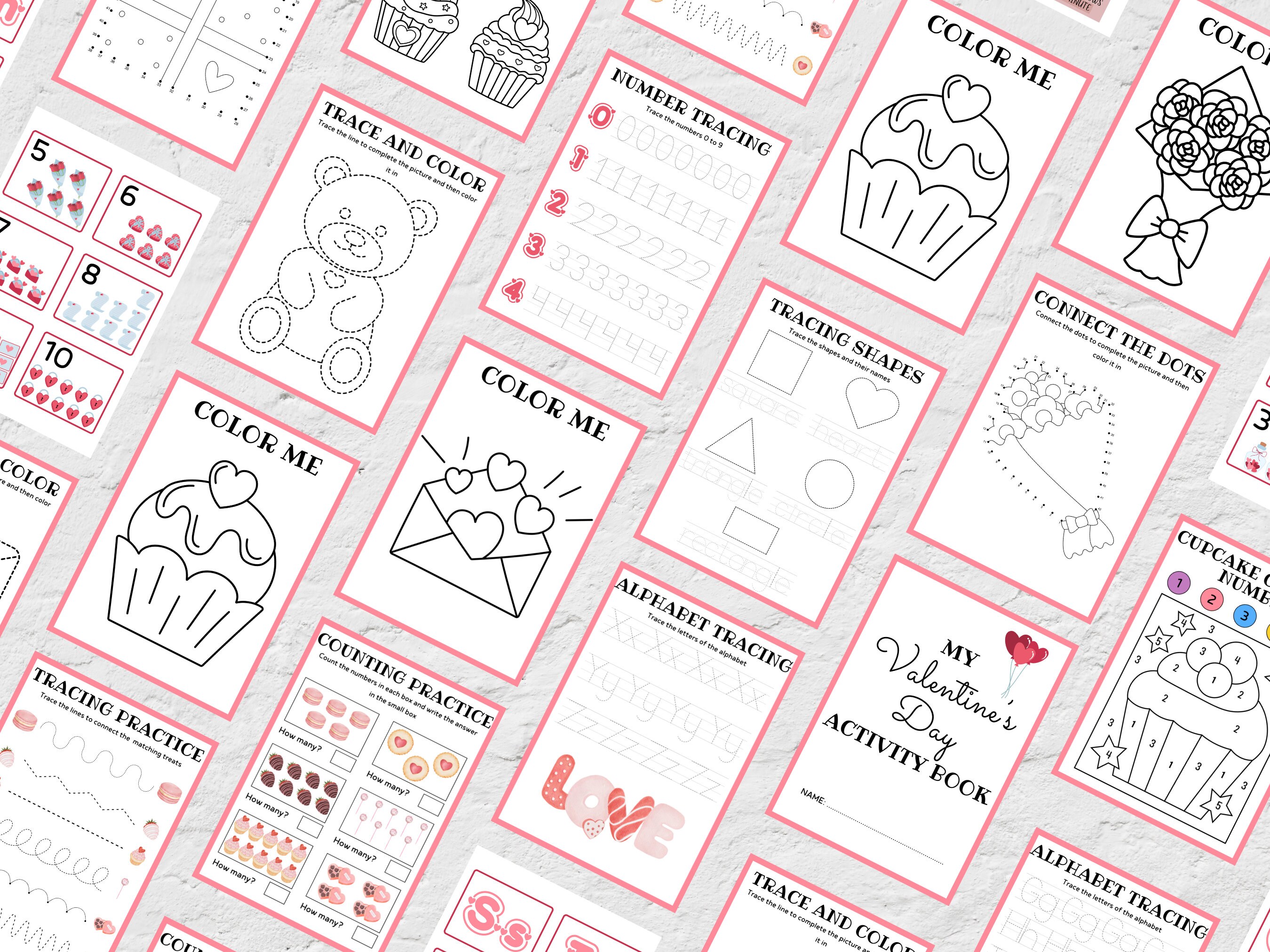 36 Page Valentines Day Preschool Activity Book Bundle, Activity Pack ...