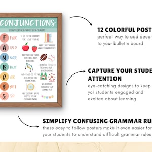 Boho English Posters Bundle | Bulletin Board | Parts of Speech | Pastel ...