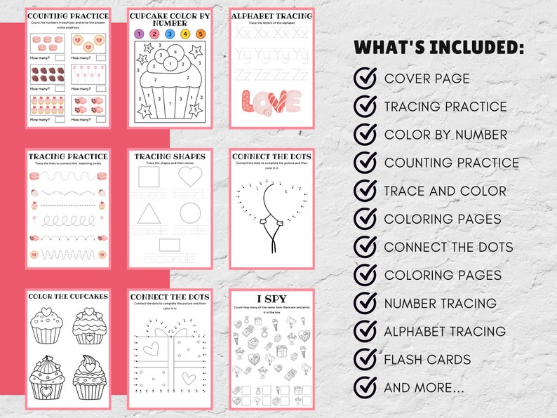 36 Page Valentines Day Preschool Activity Book Bundle, Activity Pack ...