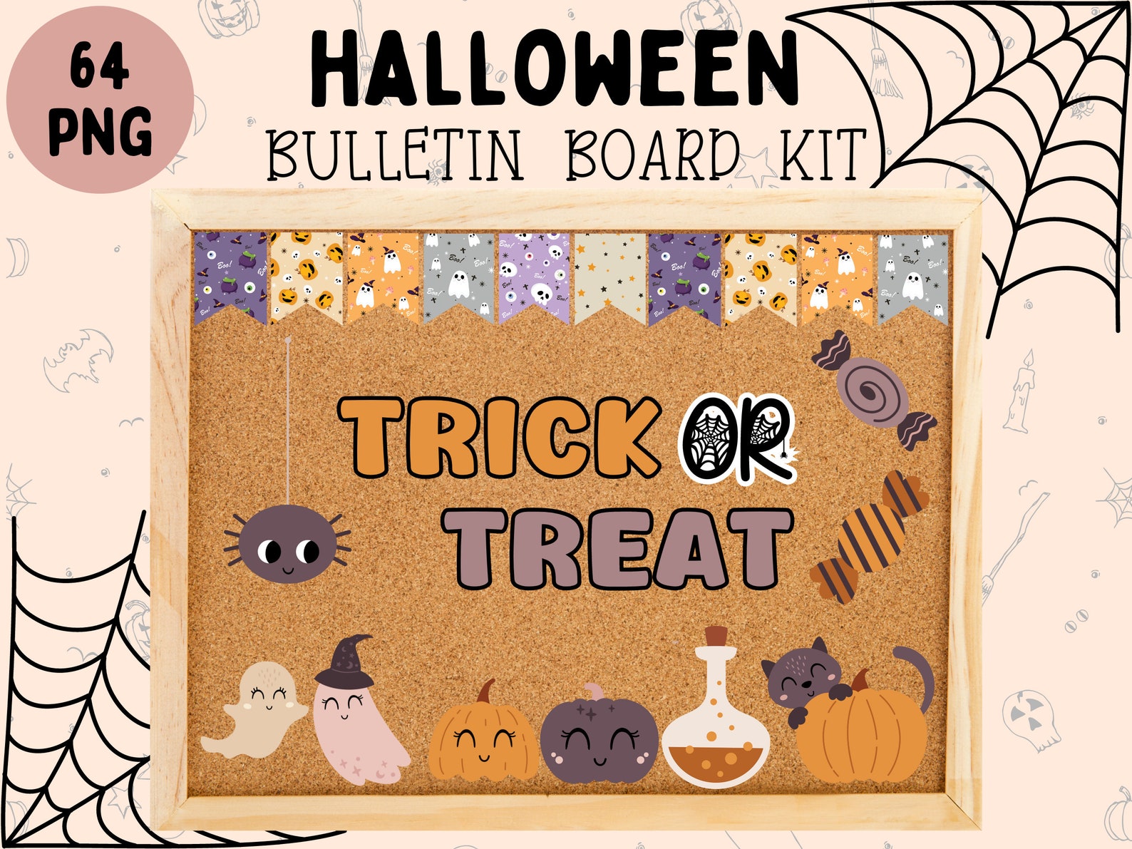 Halloween Bulletin Board Kit, Spooky Season, Boo Crew, Holiday ...