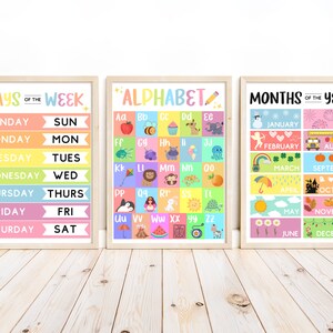 Pastel Educational Posters Bundle | Days of the Week | Homeschool ...