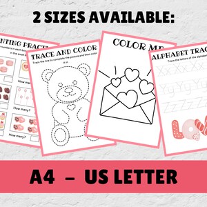 36 Page Valentines Day Preschool Activity Book Bundle, Activity Pack ...