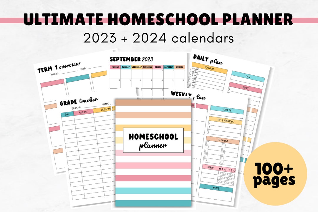 100 Homeschool Planner Pages, Academic Planner, Lesson Planner ...