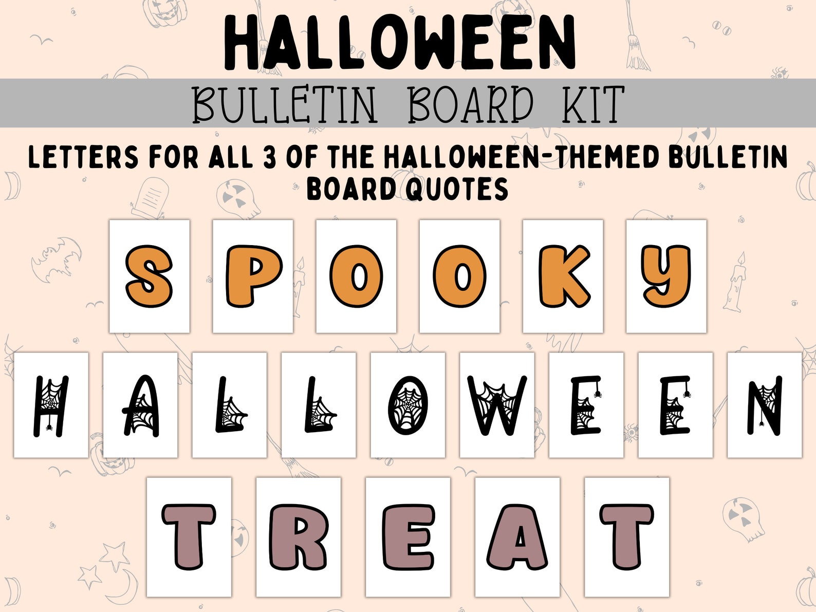 Halloween Bulletin Board Kit, Spooky Season, Boo Crew, Holiday ...
