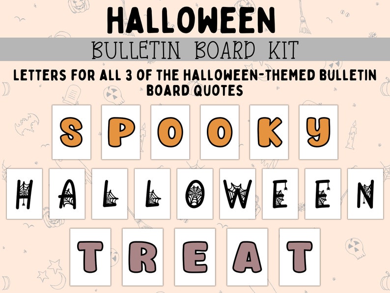 Halloween Bulletin Board Kit, Spooky Season, Boo Crew, Holiday ...