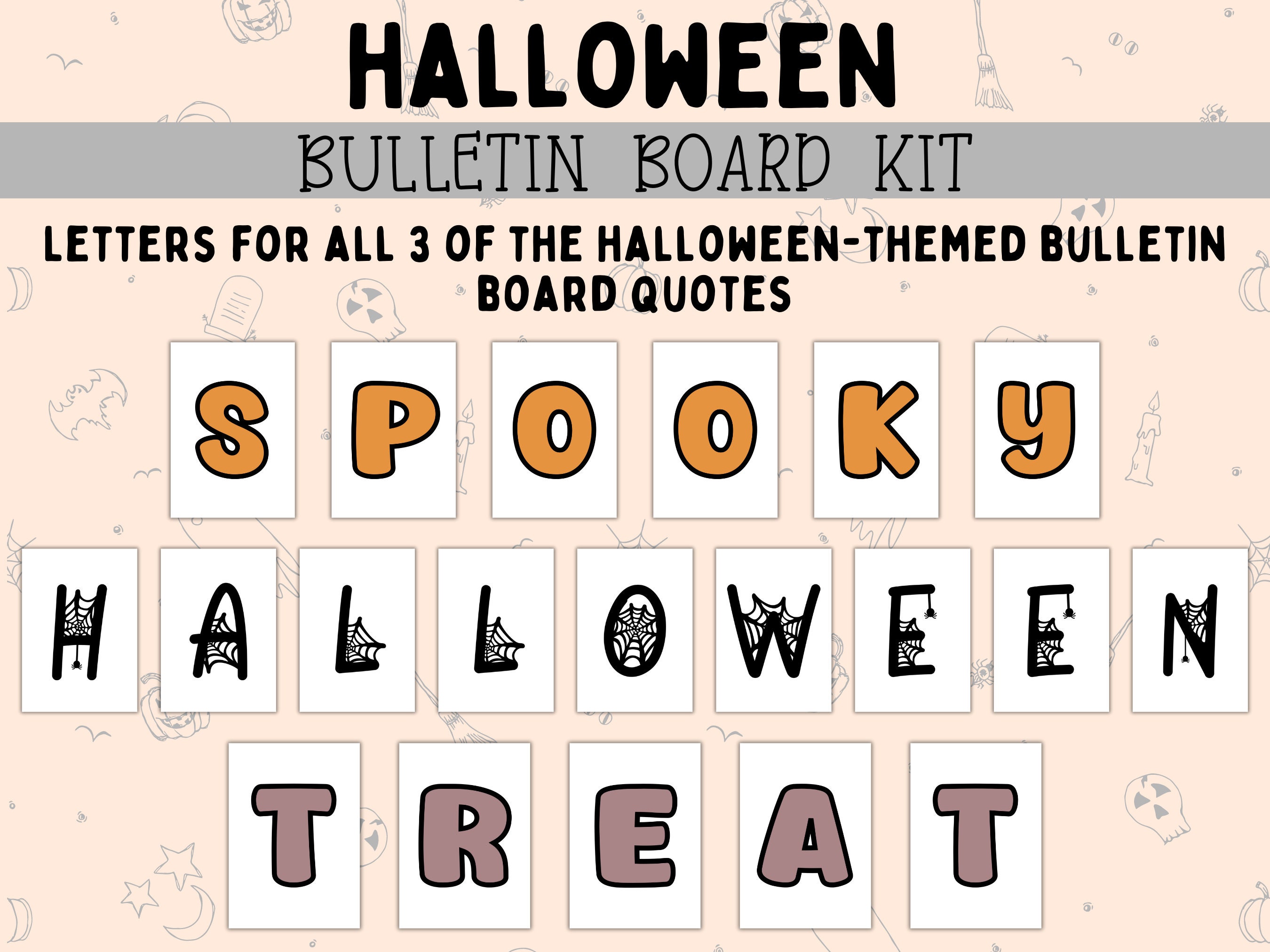 Halloween Bulletin Board Kit, Spooky Season, Boo Crew, Holiday ...